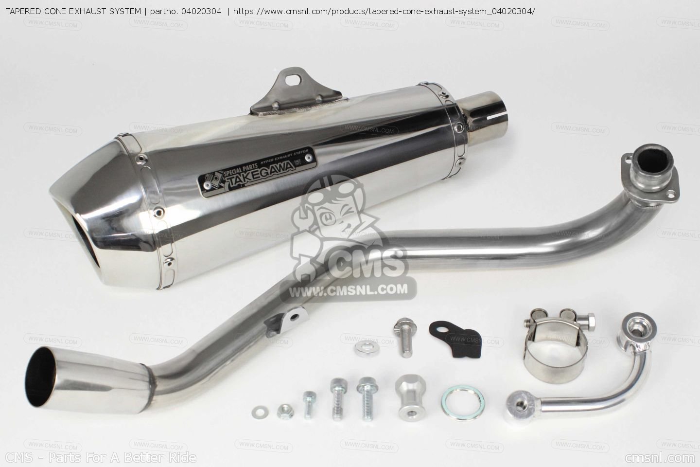 04020304: TAPERED CONE EXHAUST SYSTEM Takegawa - buy the 04-02-0304 at ...