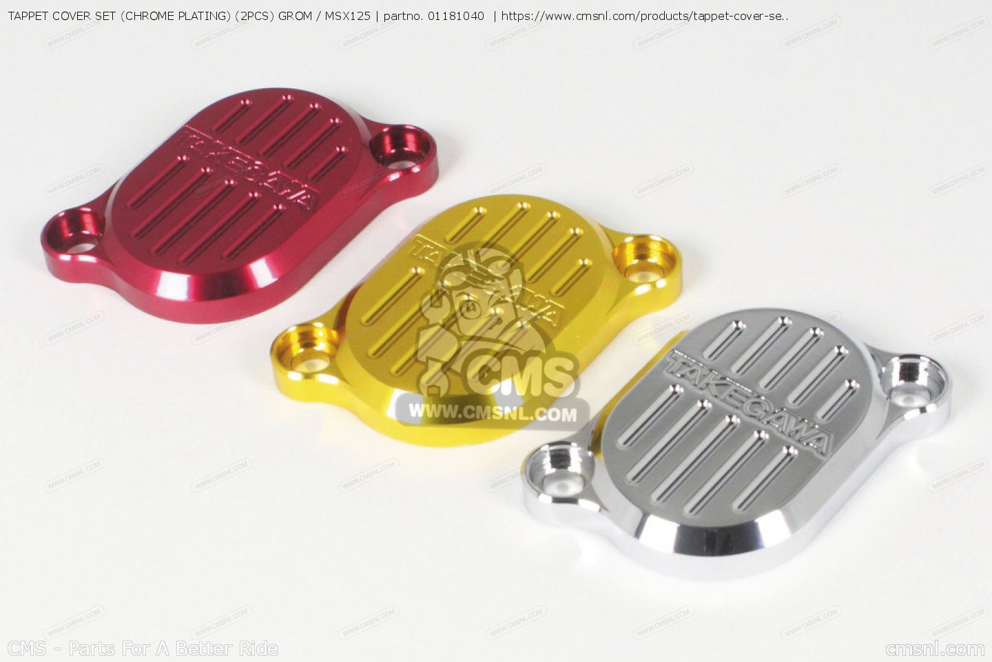 01181040: TAPPET COVER SET (CHROME PLATING) (2PCS) GROM / MSX125 ...