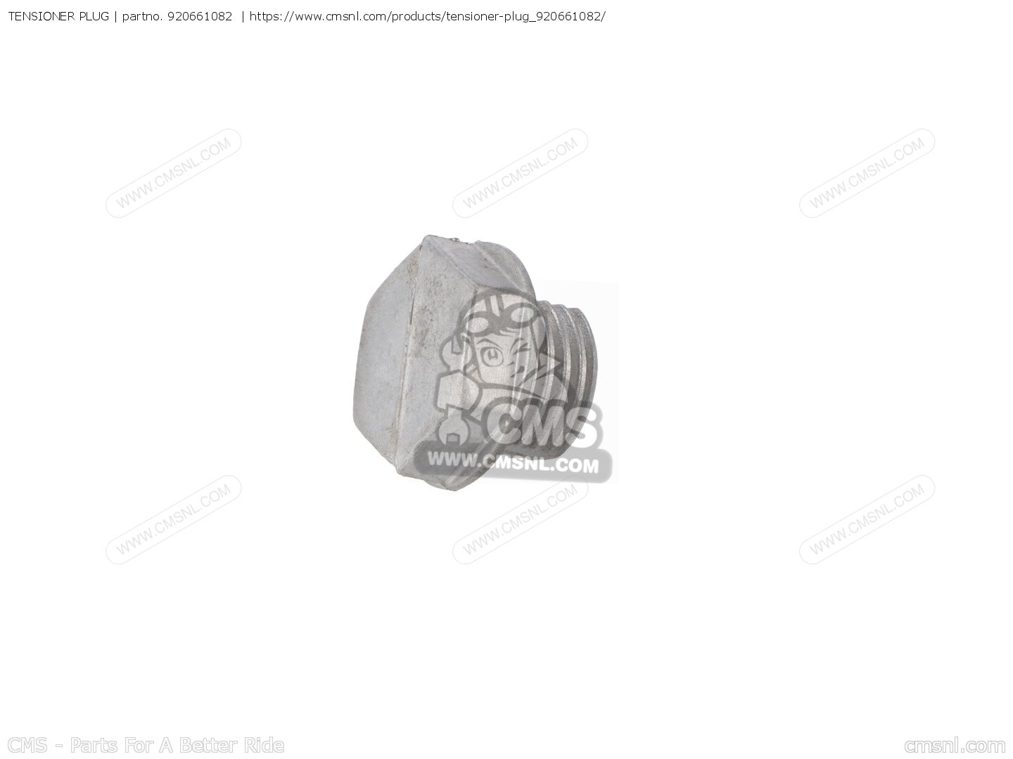 920661082: TENSIONER PLUG Kawasaki - buy the 92066-1082 at CMSNL