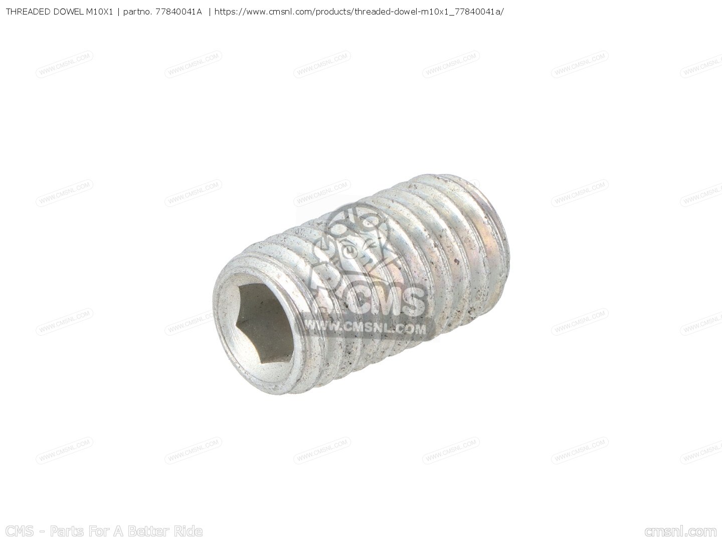 THREADED DOWEL M10X1 for XDIAVEL 2018 UK (XDIAVEL DMH) D240-00018 ...