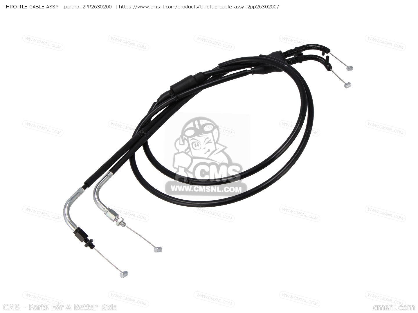 2PP2630200: THROTTLE CABLE ASSY Yamaha - buy the 2PP-26302-00-00 at CMSNL