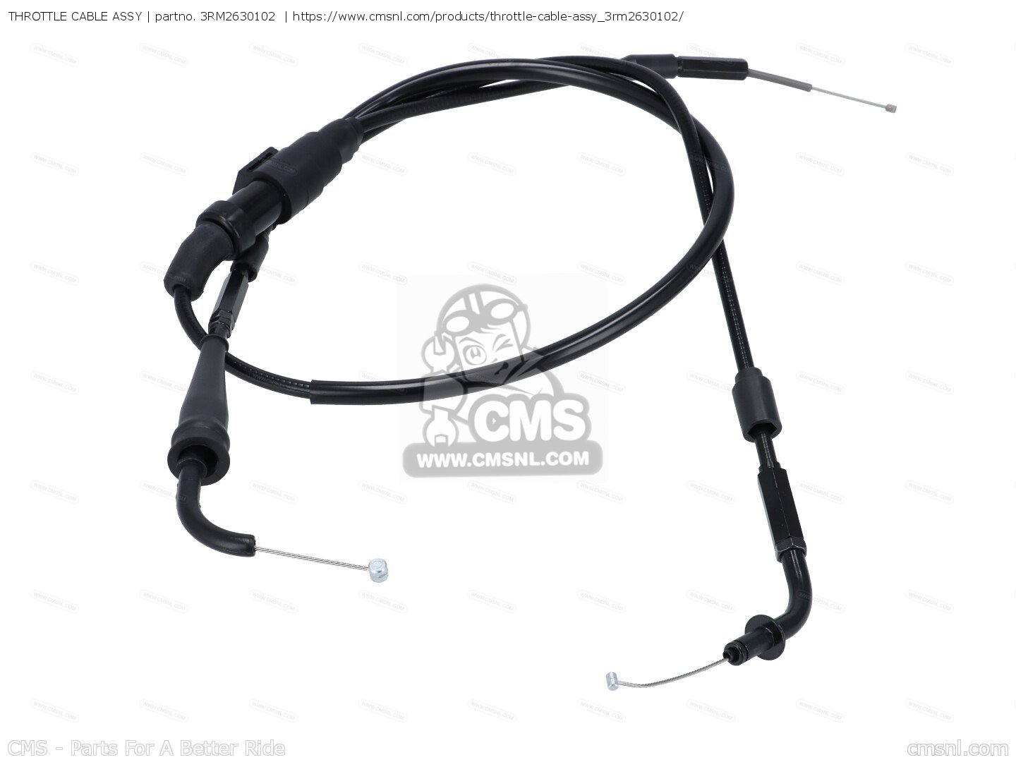 3RM2630102: THROTTLE CABLE ASSY Yamaha - buy the 3RM-26301-02-00 at CMSNL