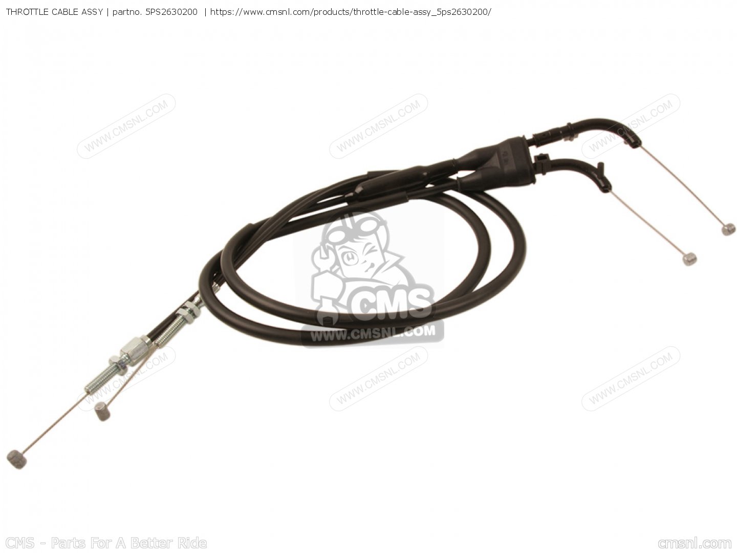 5PS2630200: Throttle Cable Assy Yamaha - buy the 5PS-26302-00 at CMSNL
