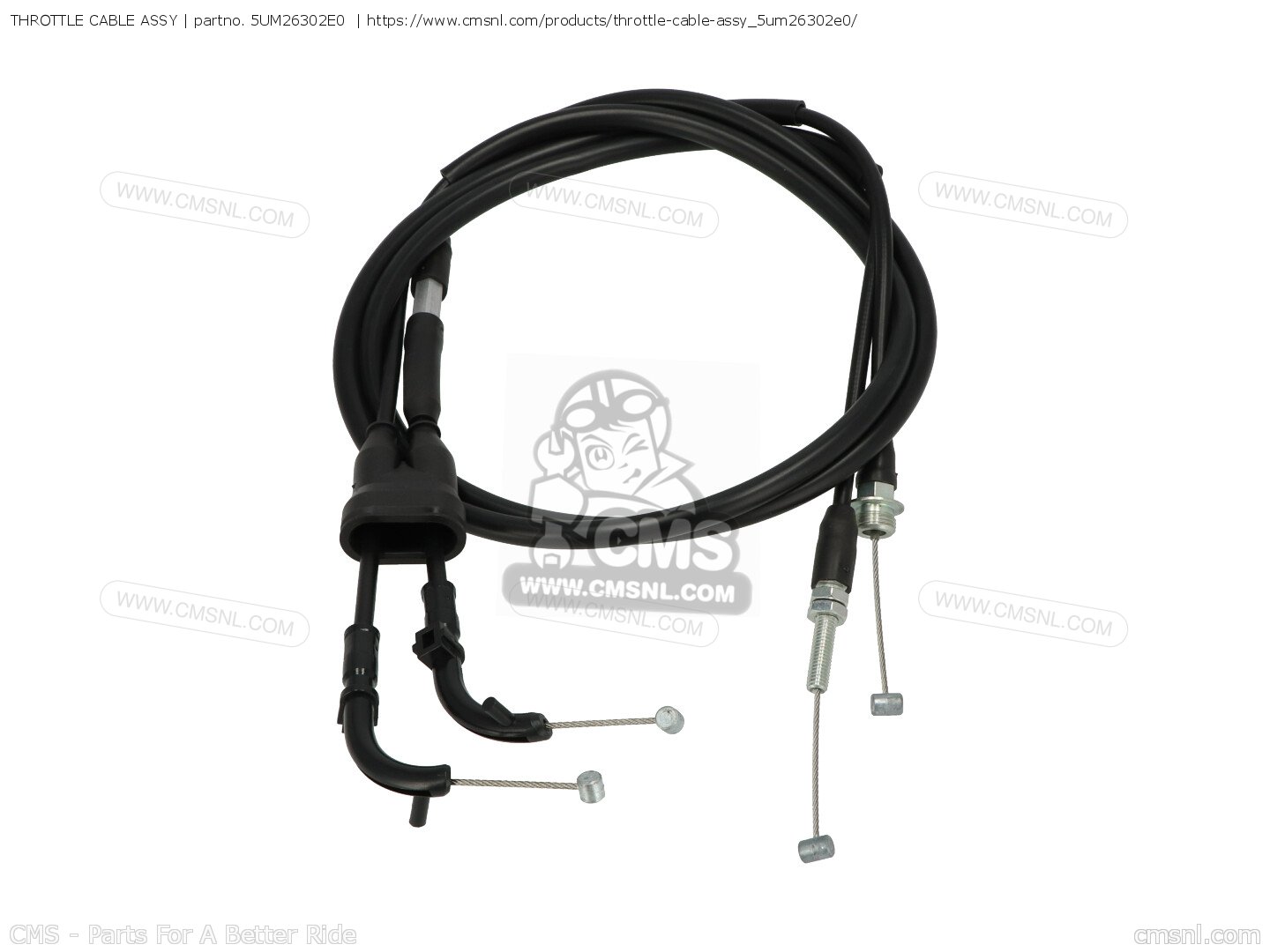 5UM26302E0: Throttle Cable Assy Yamaha - buy the 5UM-26302-E0 at CMSNL