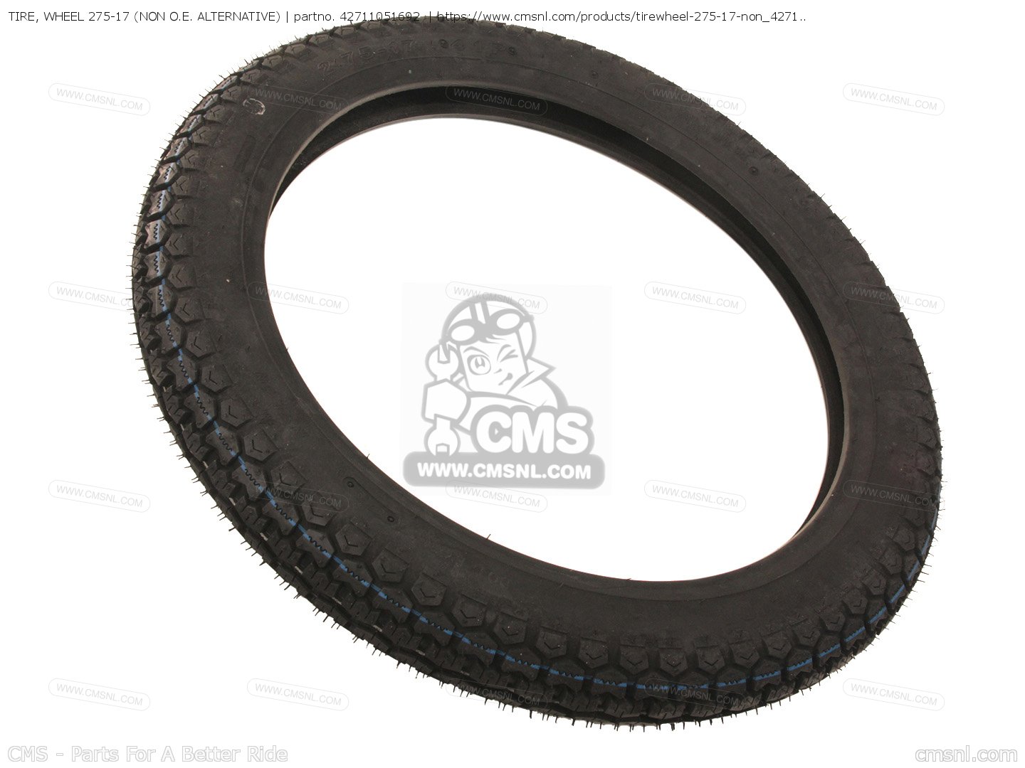 42711051692: TIRE, WHEEL 275-17 (NON O.E. ALTERNATIVE) Honda - buy the ...
