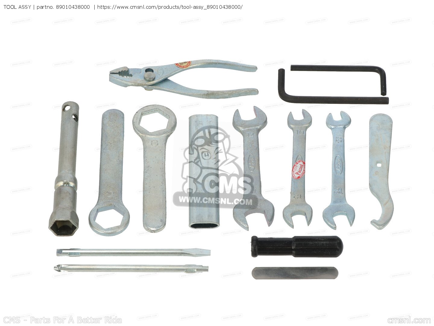 89010438000: TOOL ASSY Honda - buy the 89010-438-000 at CMSNL