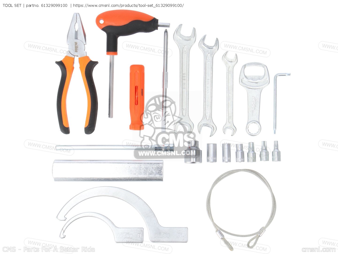 61329099100: TOOL SET KTM - buy the 61329099100 at CMSNL