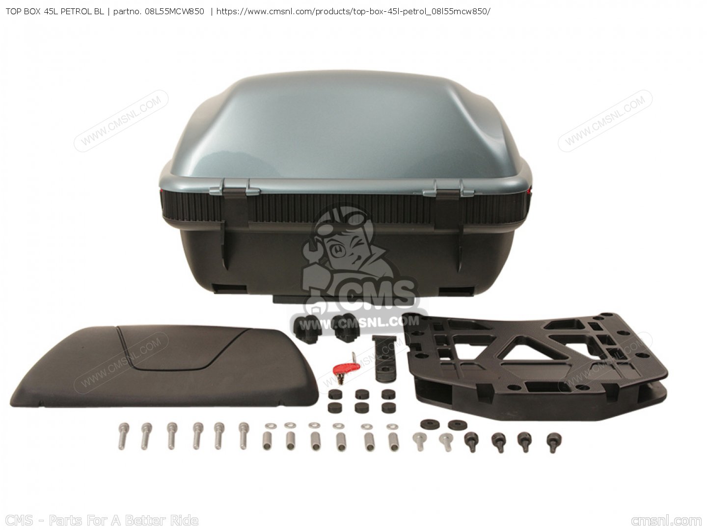 08L55MCW850: TOP BOX 45L PETROL BL Honda - buy the 08L55-MCW-850 at CMSNL