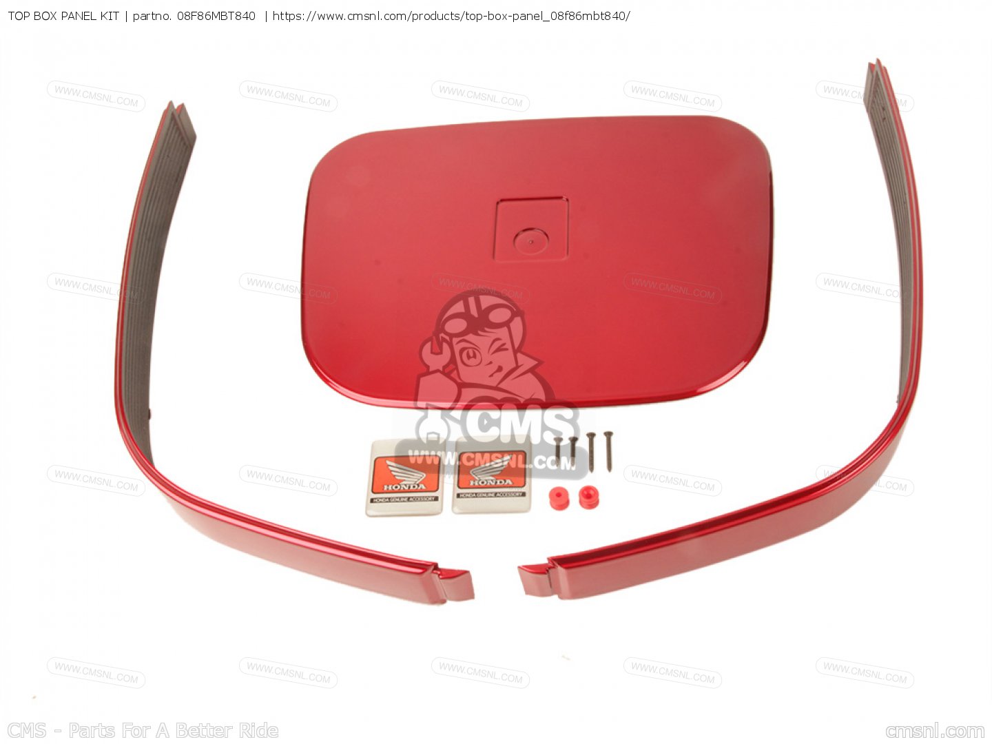 08F86MBT840: TOP BOX PANEL KIT Honda - buy the 08F86-MBT-840 at CMSNL