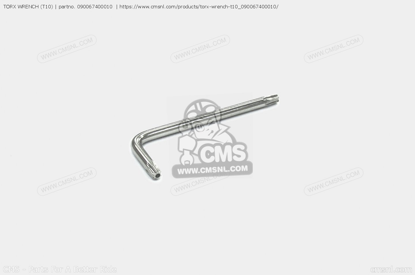090067400010: TORX WRENCH (T10) Kitaco - buy the 0900-674-00010 at CMSNL