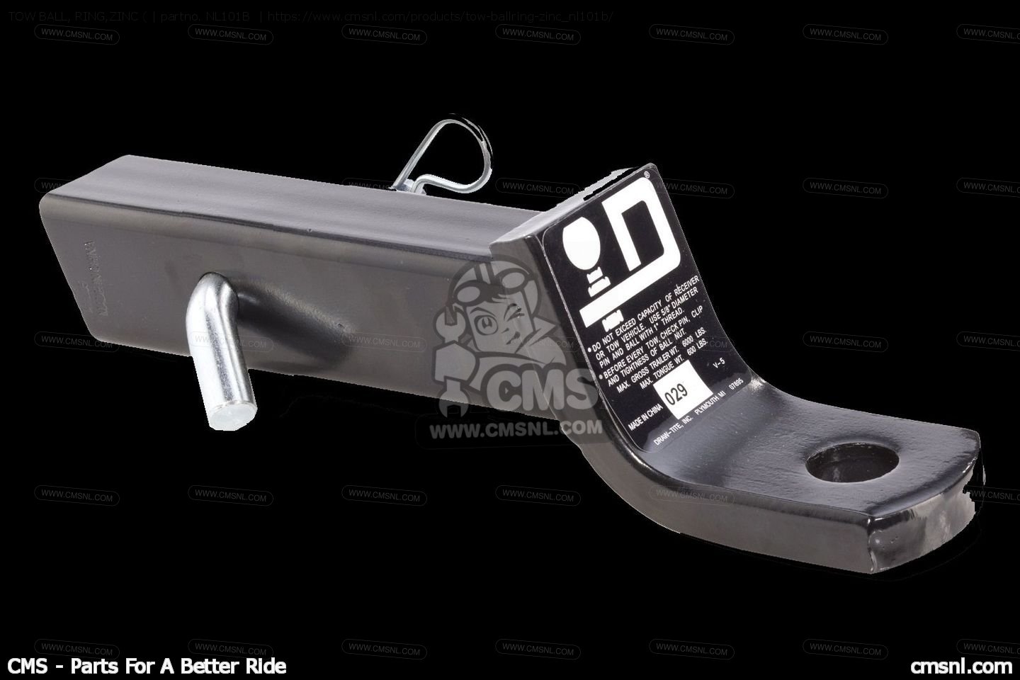NL101B: TOW BALL, RING,ZINC ( Kawasaki - buy the NL101B at CMSNL