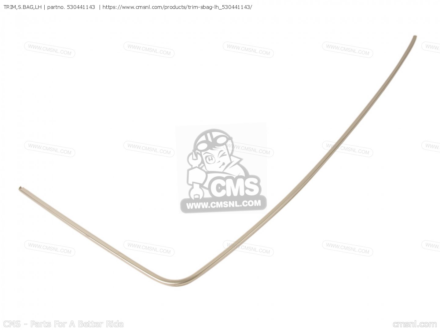 530441143: Trim,side Bag,upp,lh Kawasaki - buy the 53044-1143 at CMSNL