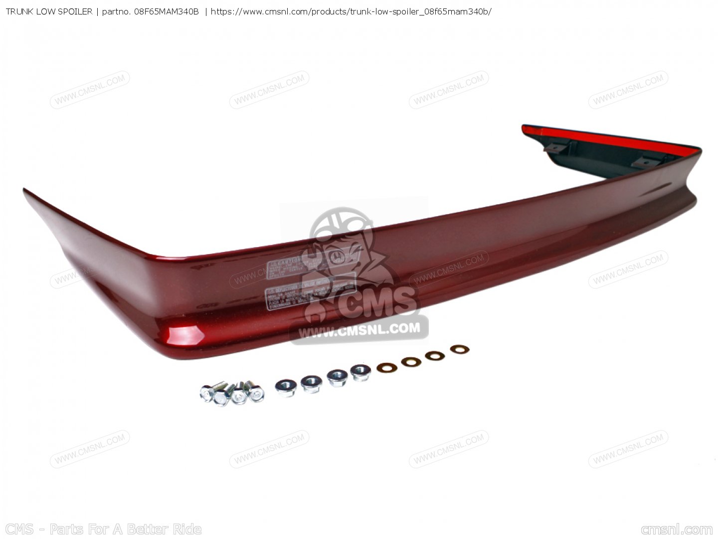 TRUNK LOW SPOILER for Honda - order at CMSNL