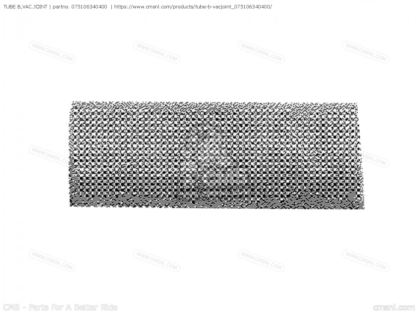 075106340400: Tube B,vac.joint Honda - buy the 07510-6340400 at CMSNL