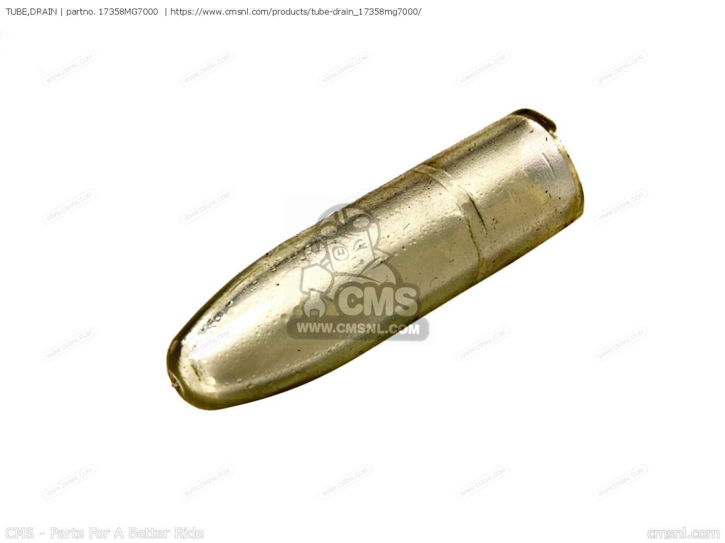 17358MG7000: TUBE,DRAIN Honda - buy the 17358-MG7-000 at CMSNL