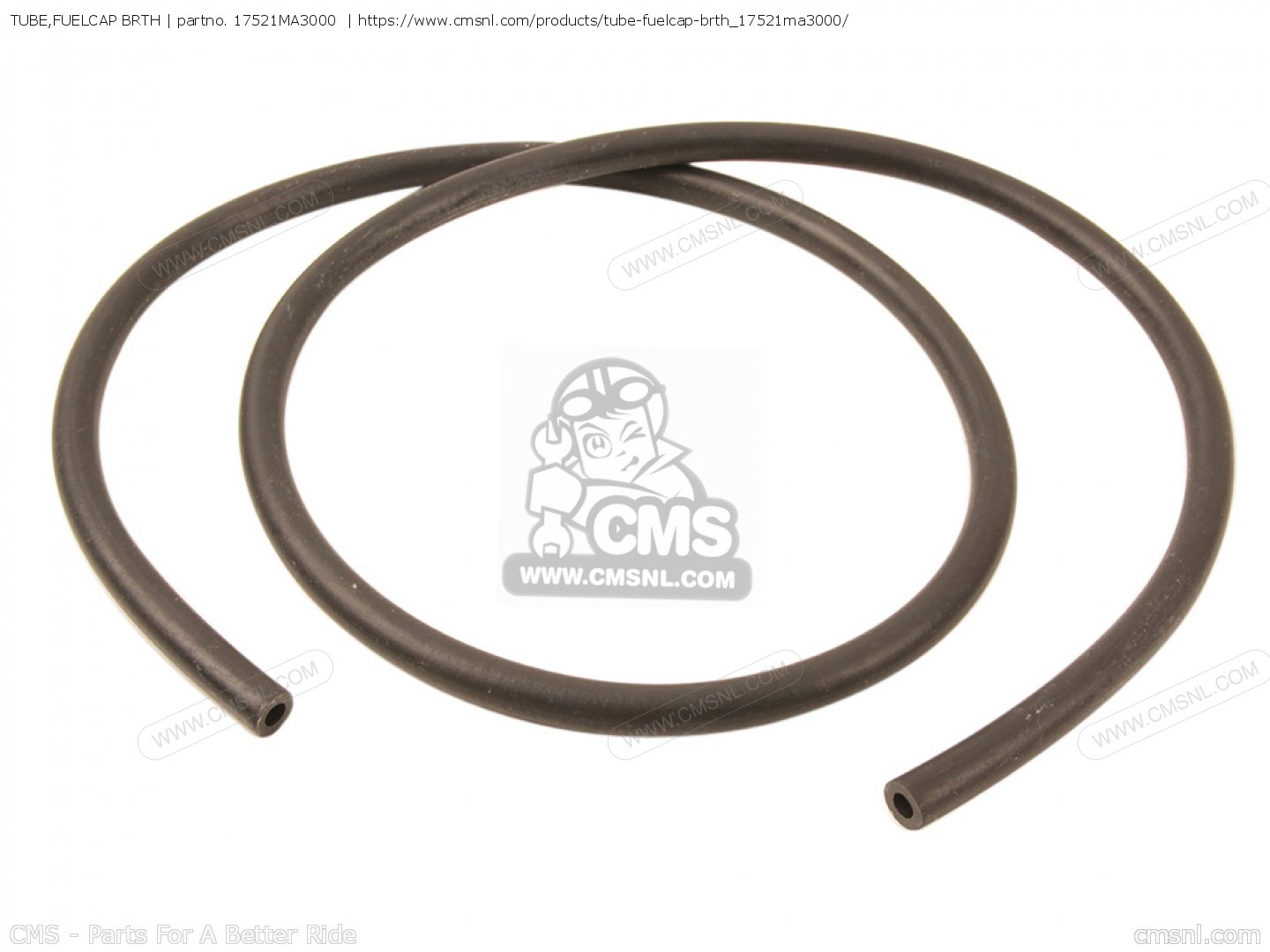 17521MA3000: TUBE,FUELCAP BRTH Honda - buy the 17521-MA3-000 at CMSNL