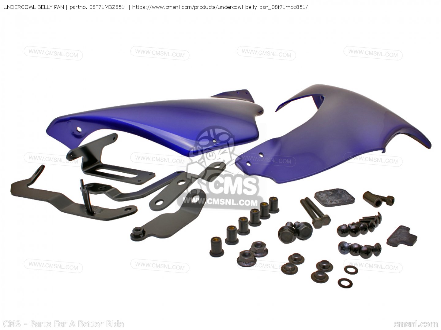 08F71MBZ851: Undercowl Belly Pan Honda - buy the 08F71-MBZ-851 at CMSNL
