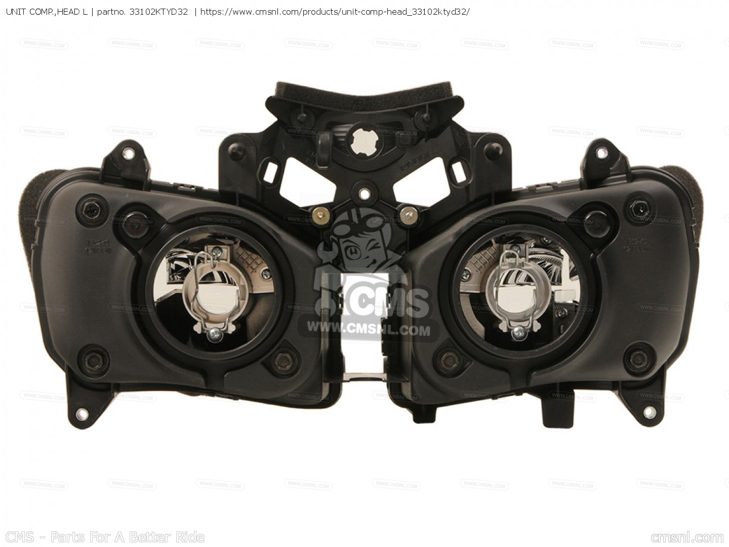 33102KTYD32: Unit Comp.,head L Honda - buy the 33102-KTY-D32 at CMSNL