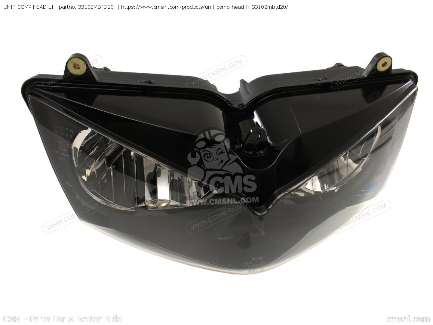 33102MBTD20: UNIT COMP HEAD LI Honda - buy the 33102-MBT-D20 at CMSNL