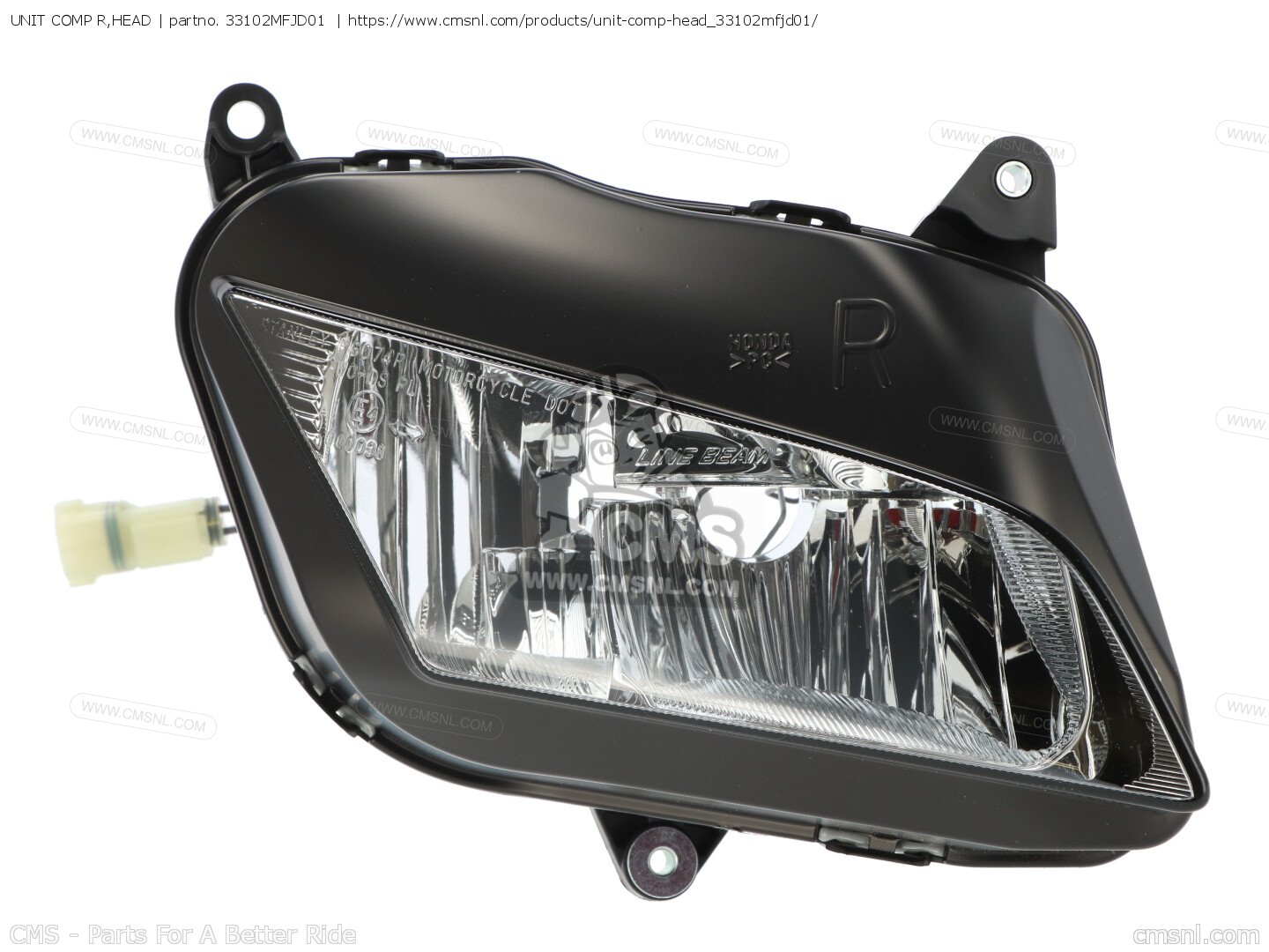 33102MFJD01: UNIT COMP R,HEAD Honda - buy the 33102-MFJ-D01 at CMSNL