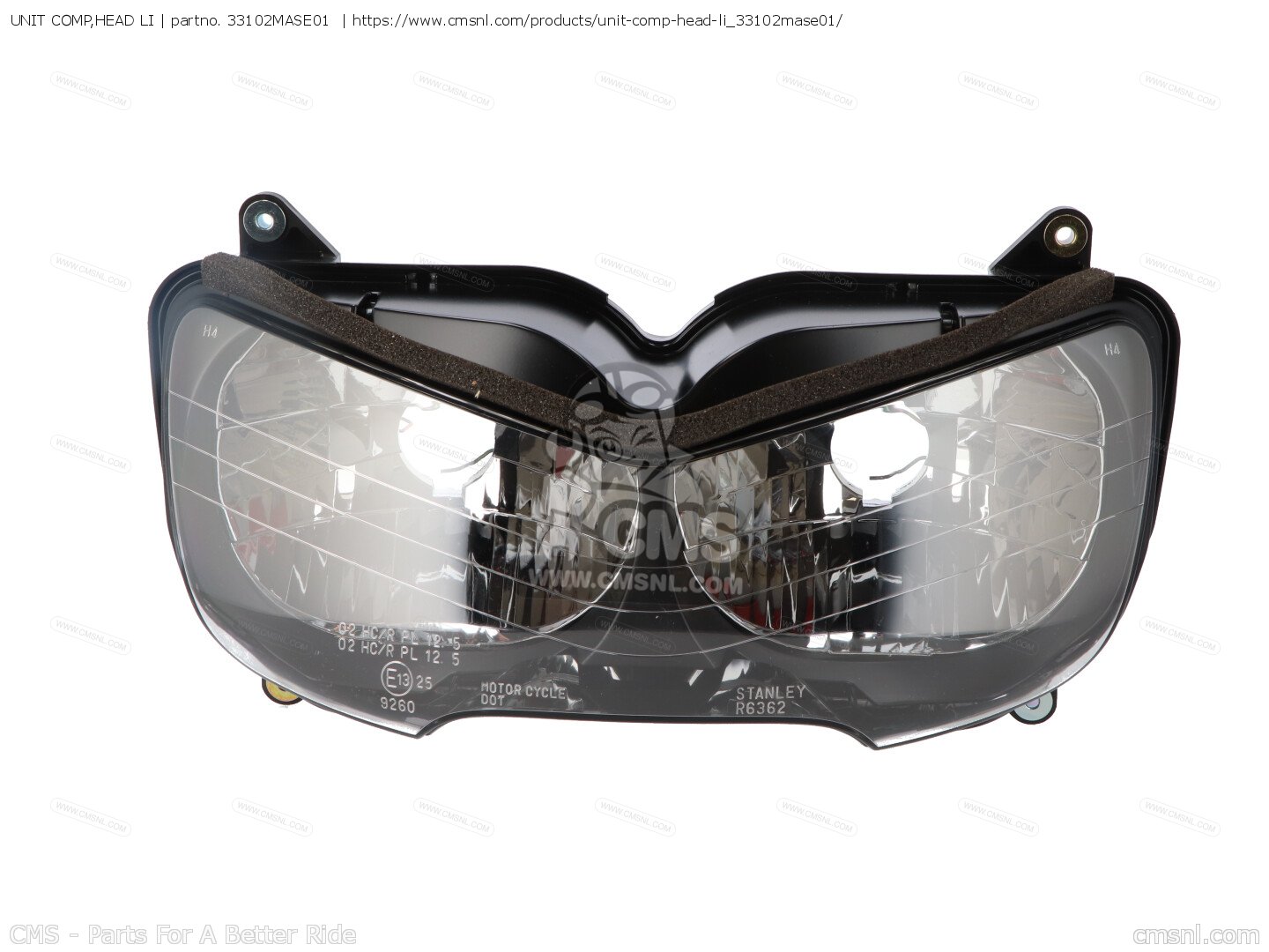 33102MASE01: UNIT COMP,HEAD LI Honda - buy the 33102-MAS-E01 at CMSNL