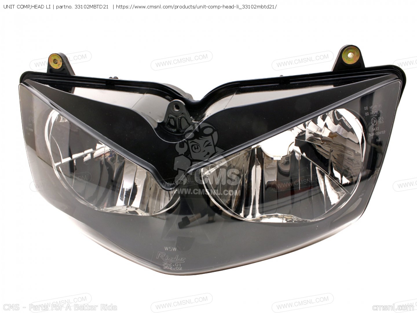 33102MBTD21: UNIT COMP,HEAD LI Honda - buy the 33102-MBT-D21 at CMSNL