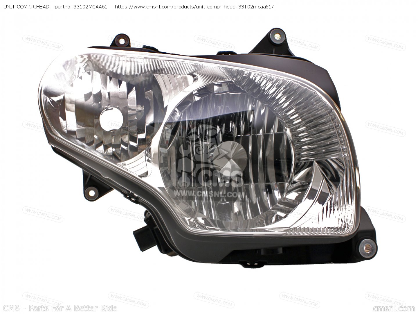 33102MCAA61: UNIT COMP.R,HEAD Honda - buy the 33102-MCA-A61 at CMSNL