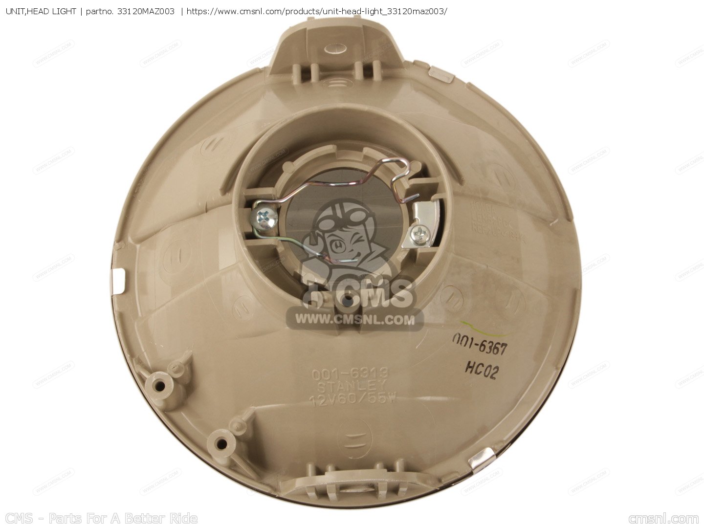 33120MAZ003: UNIT,HEAD LIGHT Honda - buy the 33120-MAZ-003 at CMSNL