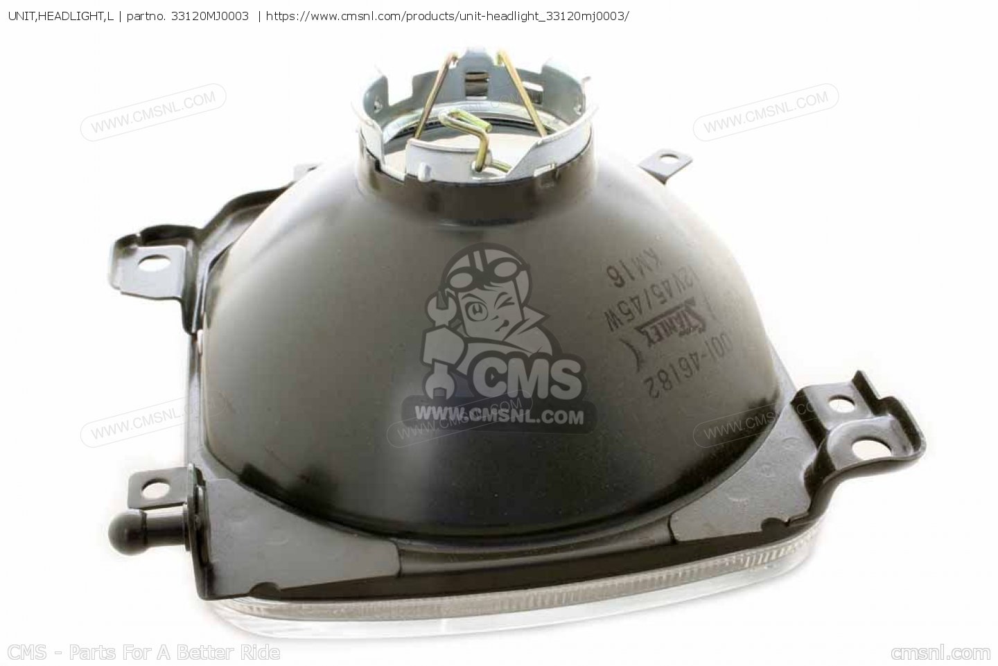 33120MJ0003: UNIT,HEADLIGHT,L Honda - buy the 33120-MJ0-003 at CMSNL