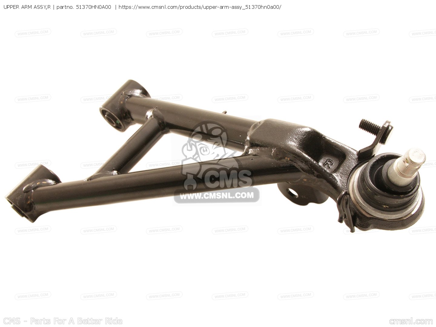 51370HN0A00: UPPER ARM ASSY,R Honda - buy the 51370-HN0-A00 at CMSNL