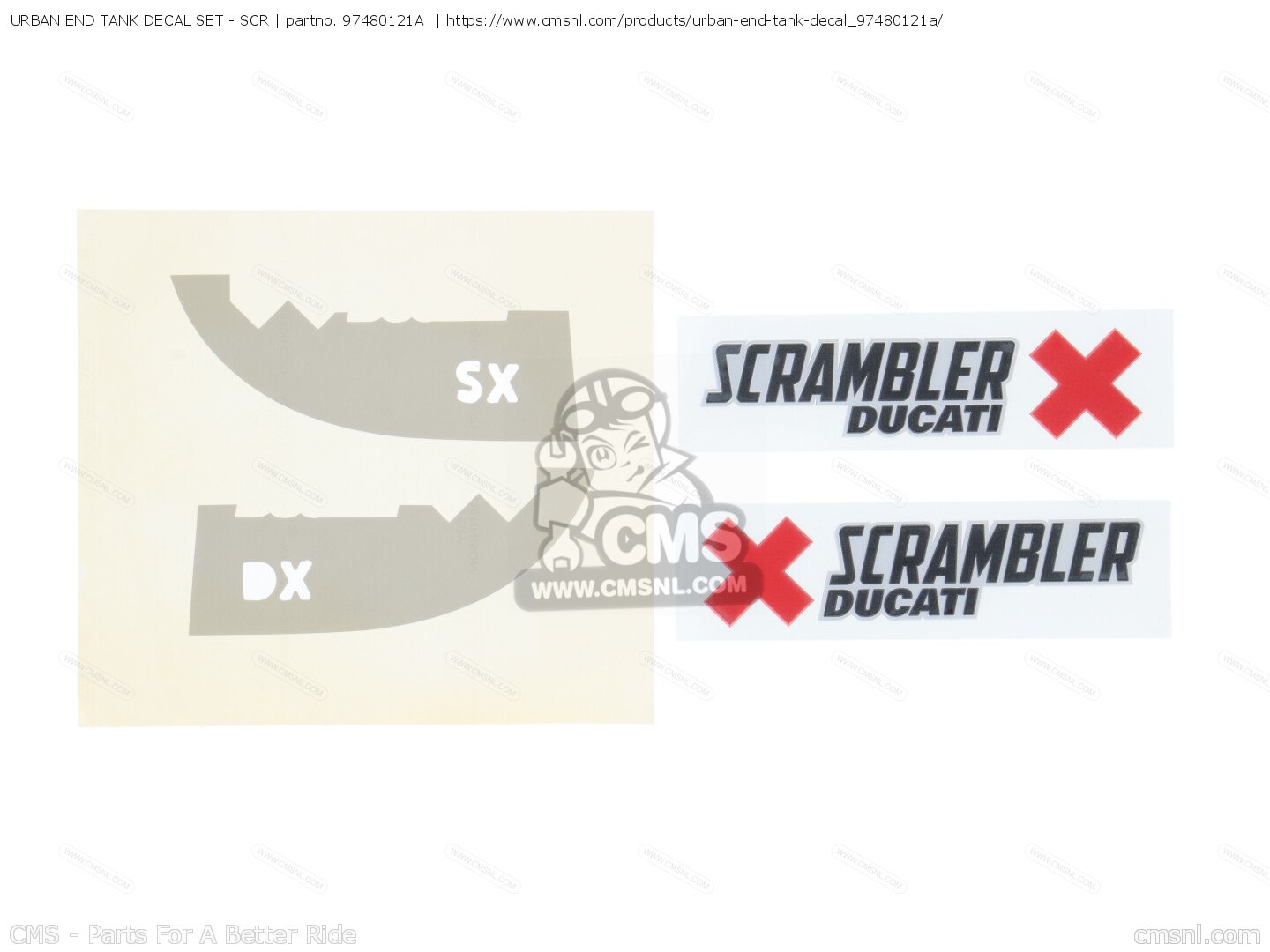 97480121A Urban End Tank Decal Set - Scr Ducati buy online