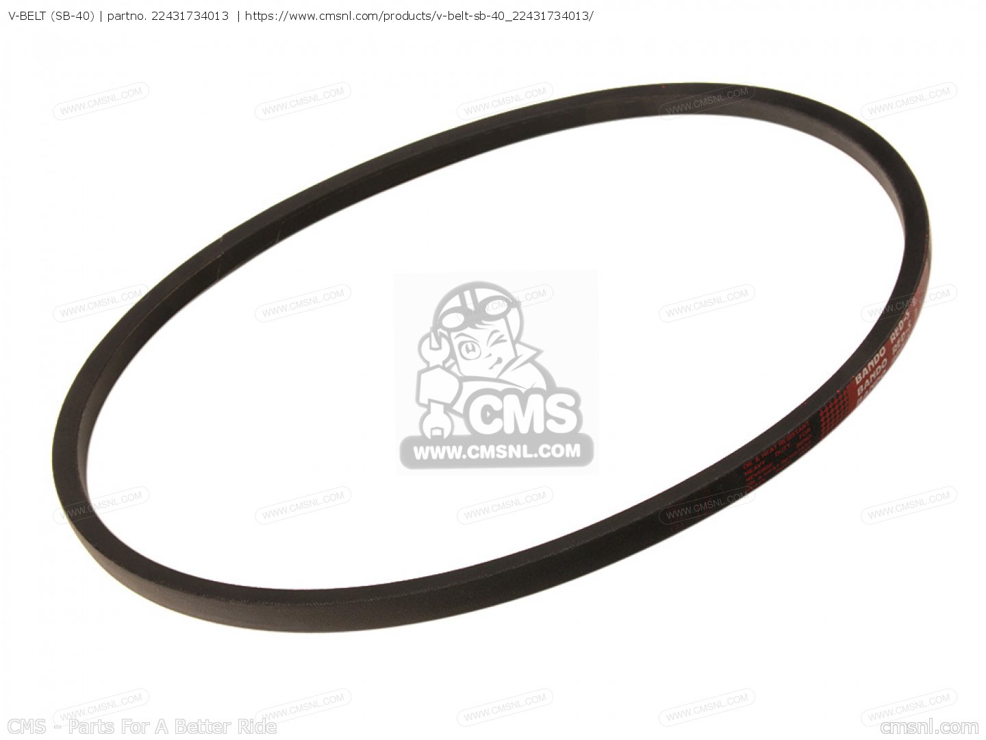 22431734013: V-belt (sb-40) Honda - buy the 22431-734-013 at CMSNL