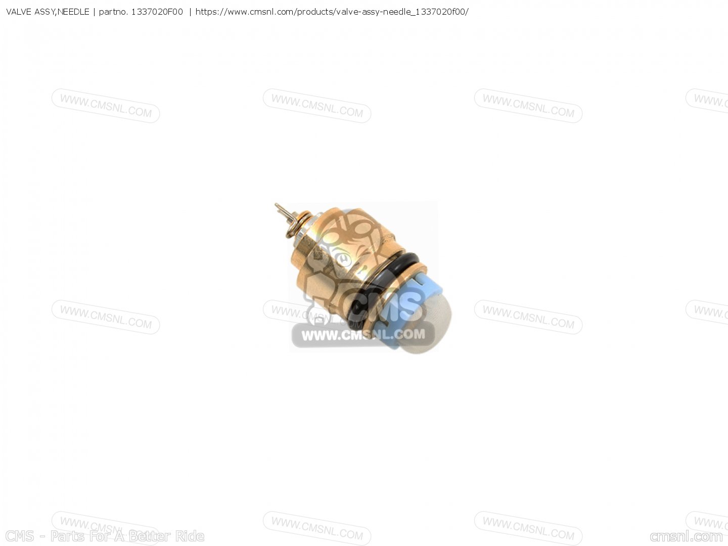 1337020F00: Valve Assy,needle Suzuki - buy the 13370-20F00 at CMSNL
