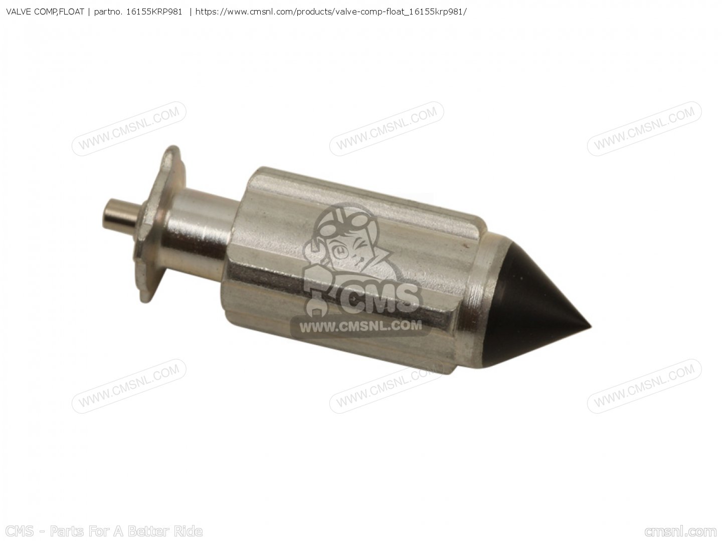 16155KRP981: VALVE COMP,FLOAT Honda - buy the 16155-KRP-981 at CMSNL