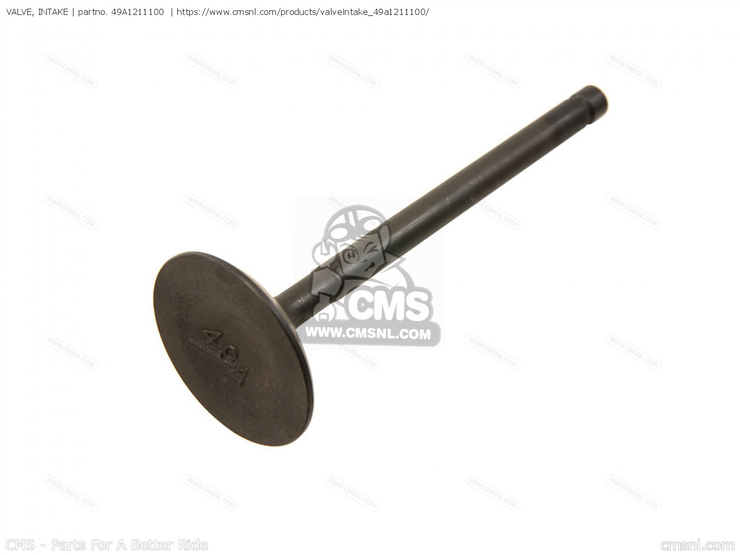49A1211100: VALVE, INTAKE Yamaha - buy the 49A-12111-00-00 at CMSNL