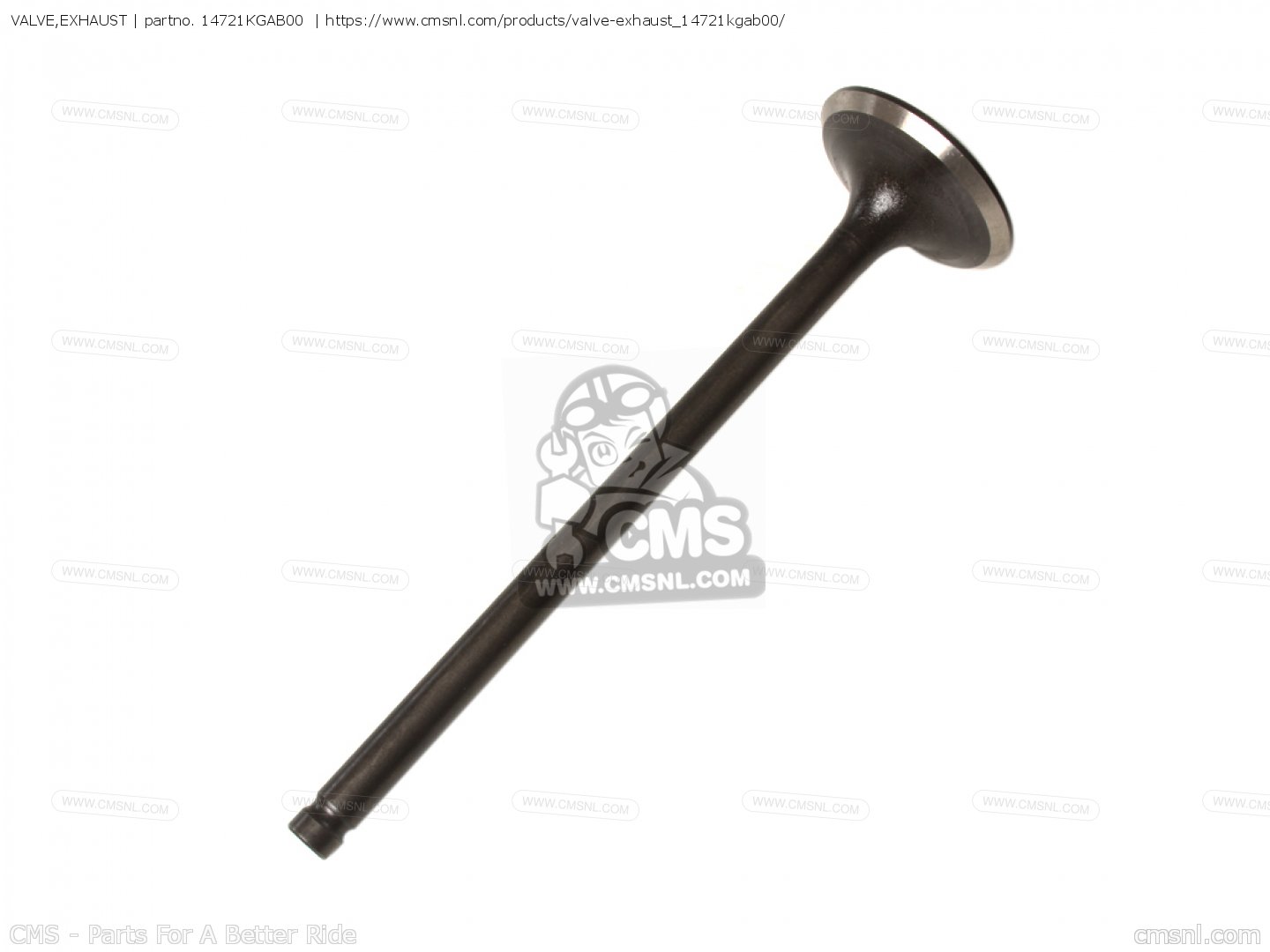 14721KGAB00: VALVE,EXHAUST Honda - buy the 14721-KGA-B00 at CMSNL