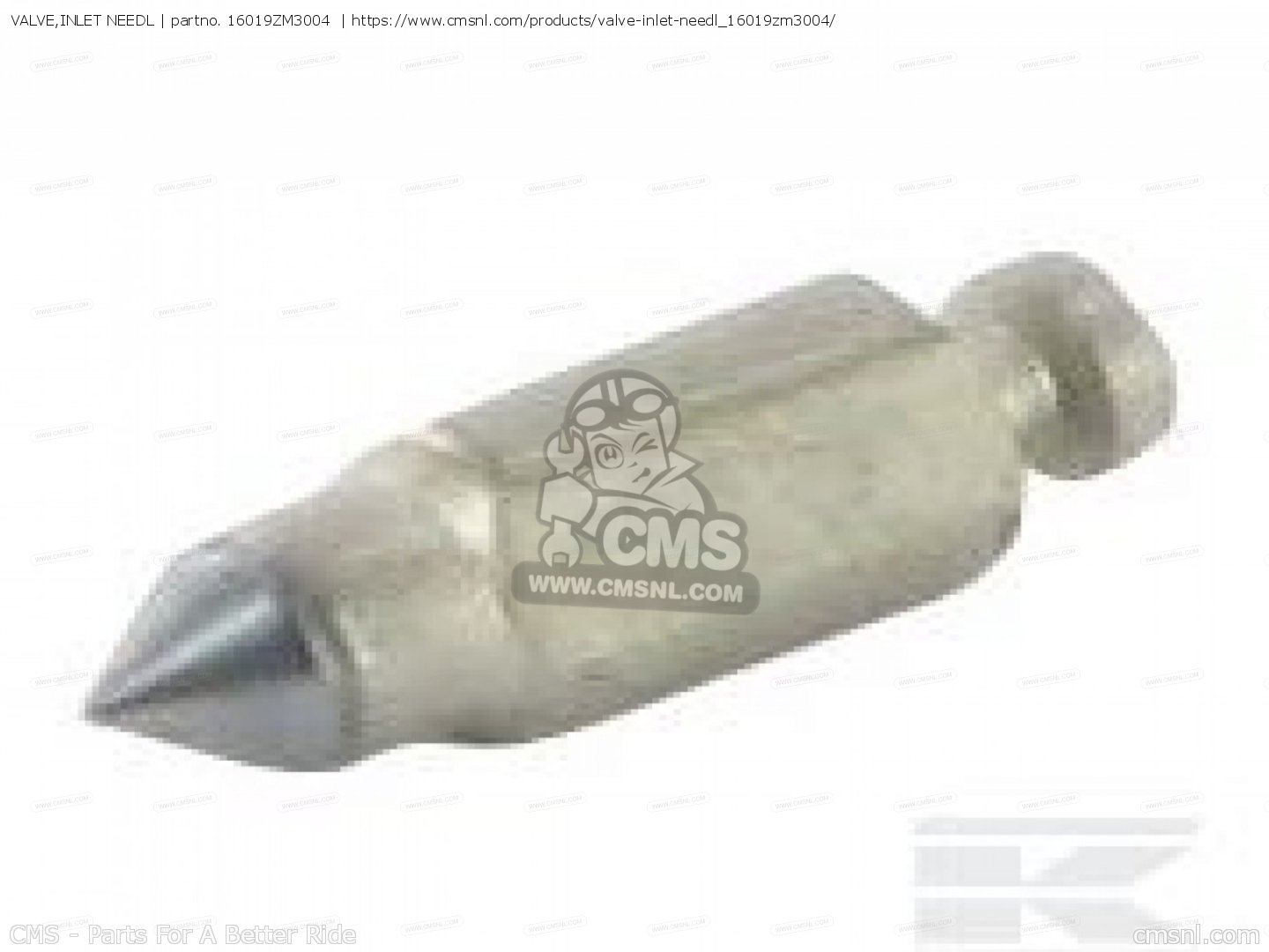 16019ZM3004: VALVE,INLET NEEDL Honda - buy the 16019-ZM3-004 at CMSNL