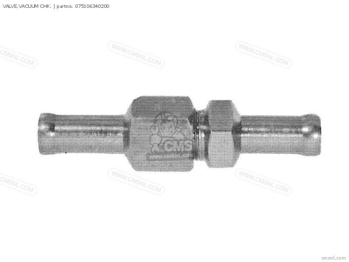 075106340200: VALVE,VACUUM CHK. Honda - buy the 07510-6340200 at CMSNL