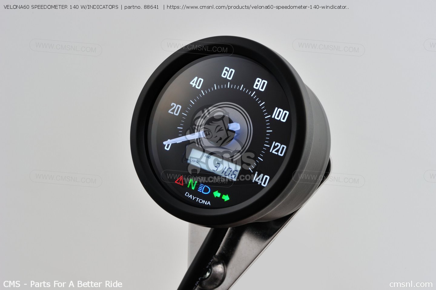 88641: VELONA60 SPEEDOMETER 140 W/INDICATORS Daytona - buy the 88641 at ...