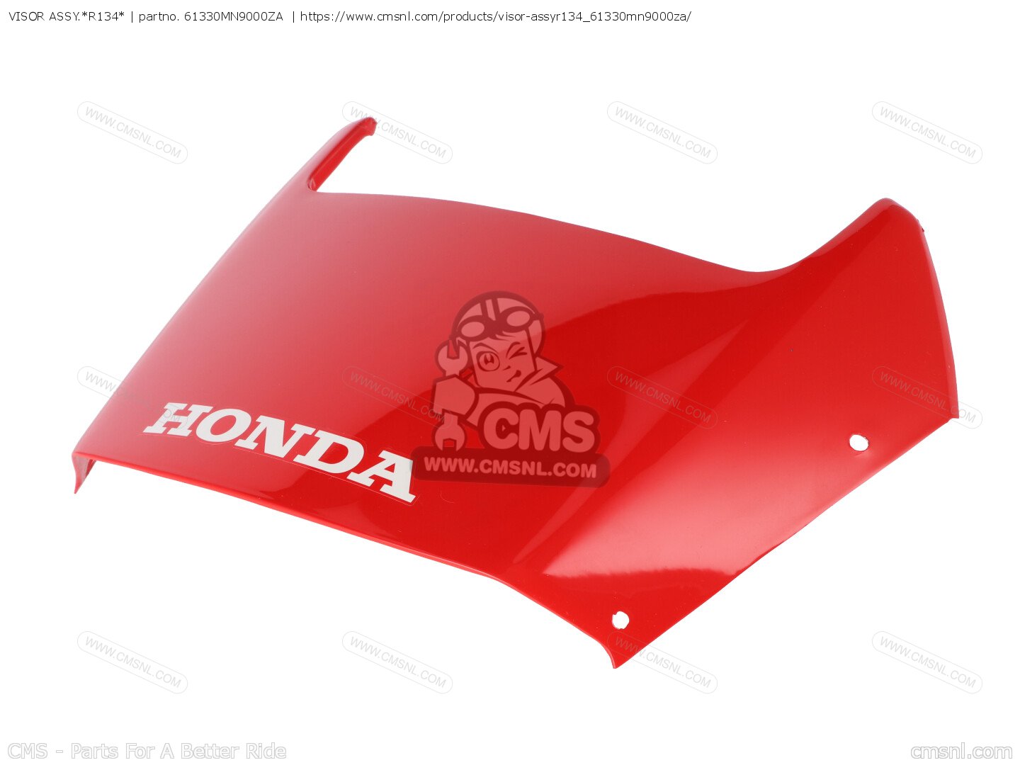 61330MN9000ZA: VISOR ASSY.*R134* Honda - buy the 61330-MN9-000ZA at CMSNL
