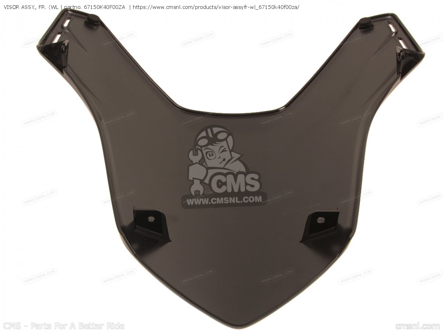 67150K40F00ZA: VISOR ASSY*TYPE1* Honda - buy the 67150-K40-F00ZA at CMSNL