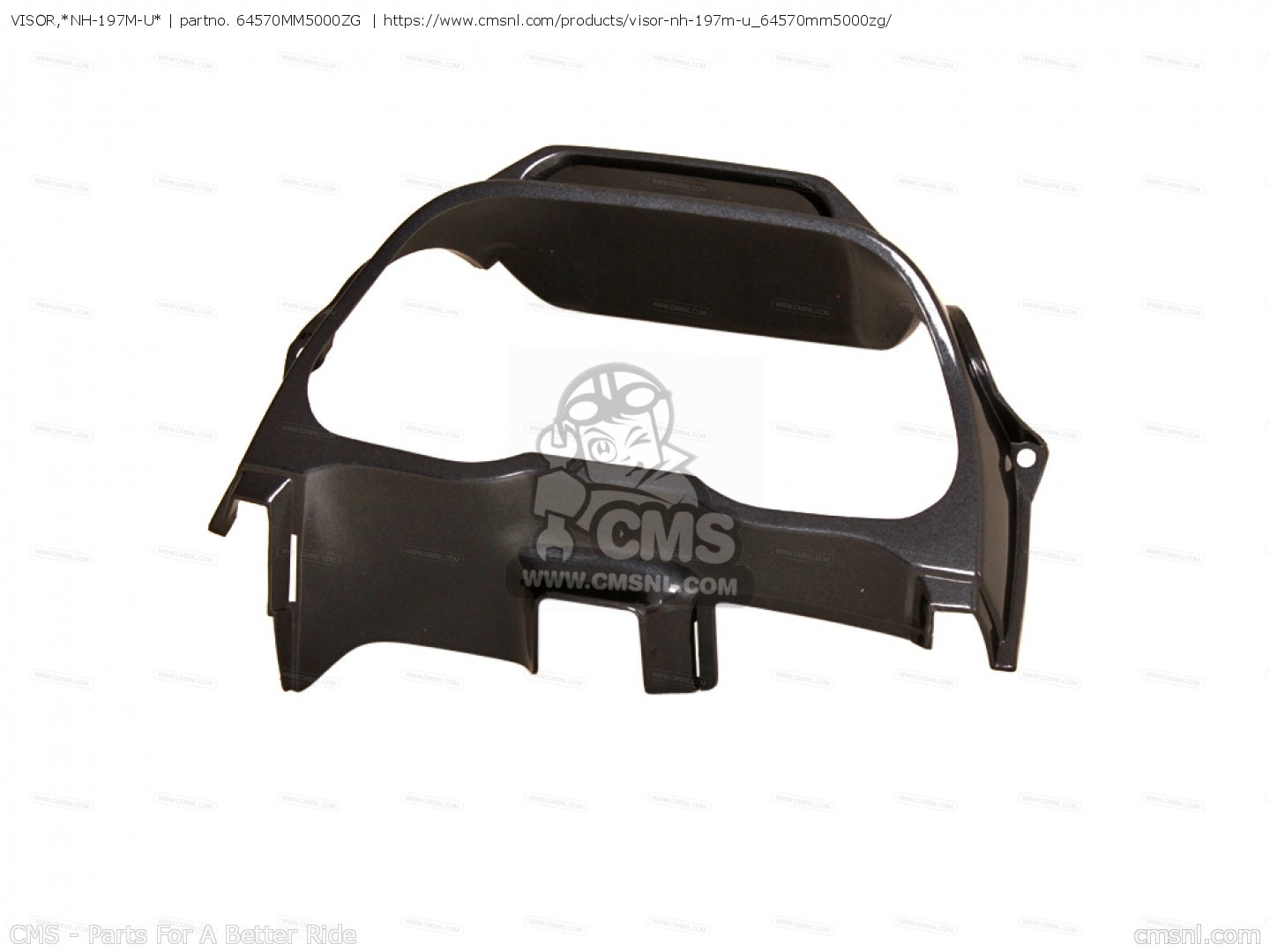 64570MM5000ZG: VISOR,*NH-197M-U* Honda - buy the 64570-MM5-000ZG at CMSNL