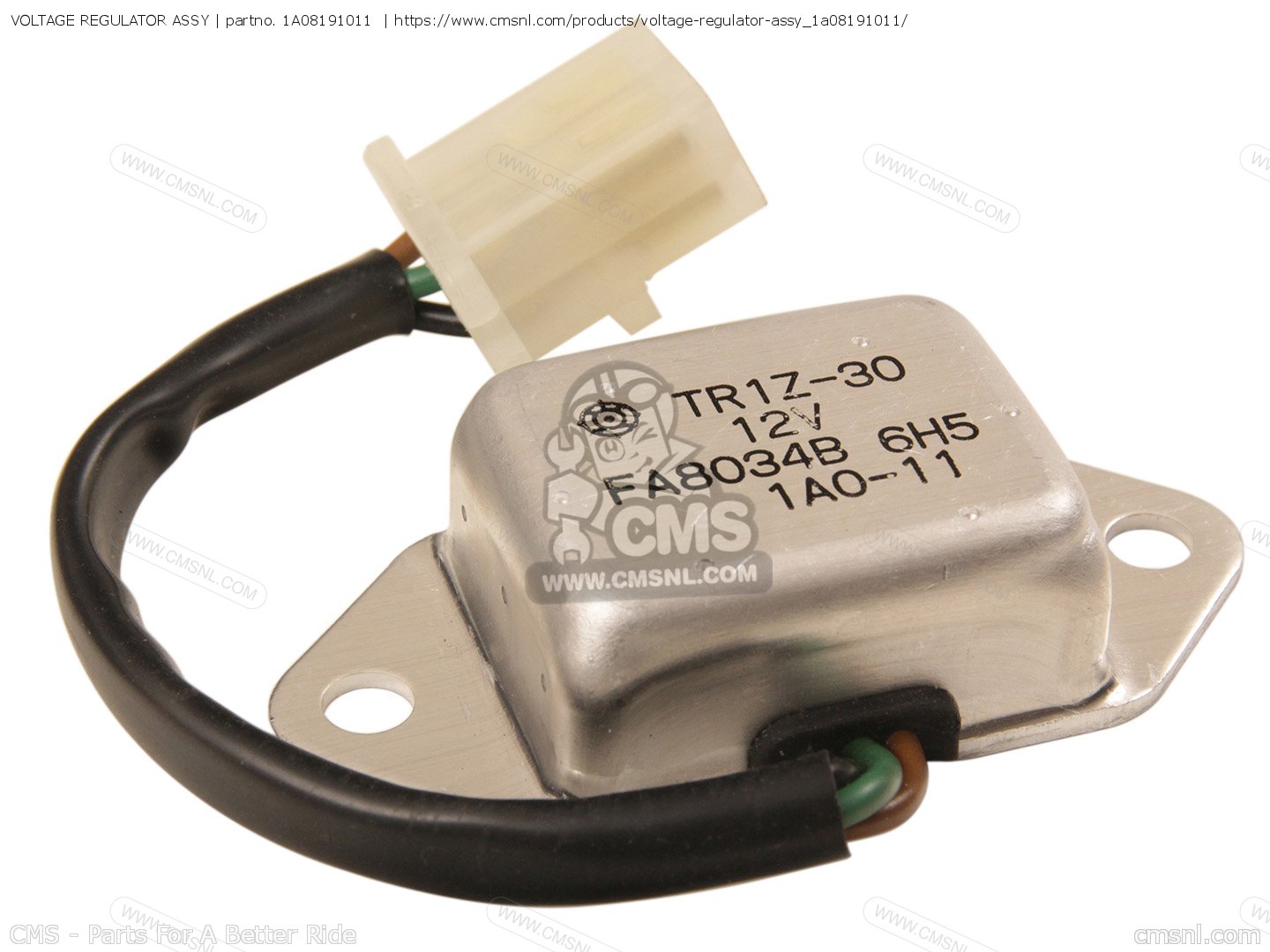 1A08191011: VOLTAGE REGULATOR ASSY Yamaha - buy the 1A0-81910-11-00 at ...