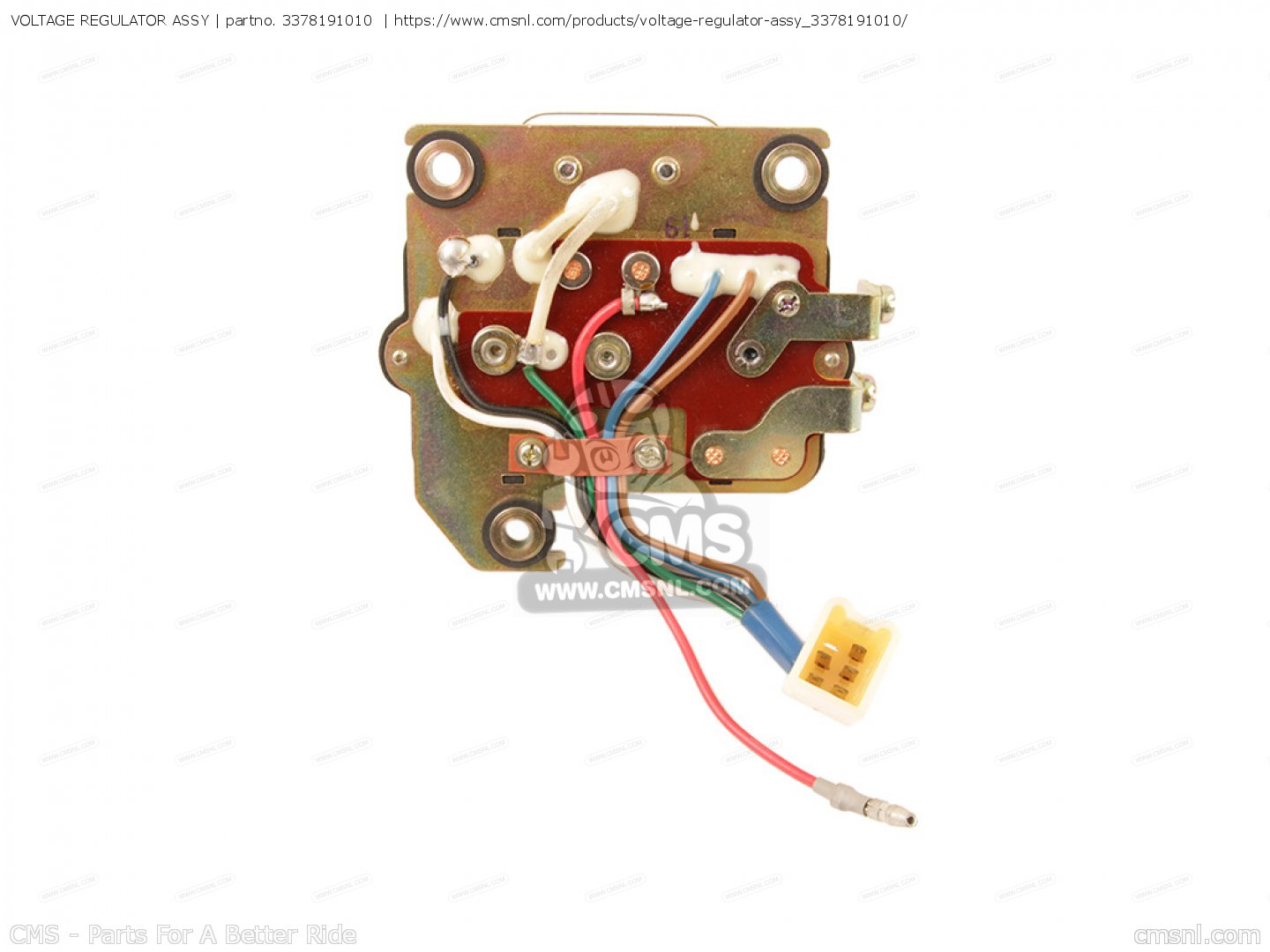 337-81910-10-00 Voltage Regulator Assy, 3378191010 Yamaha - RD200, CS5