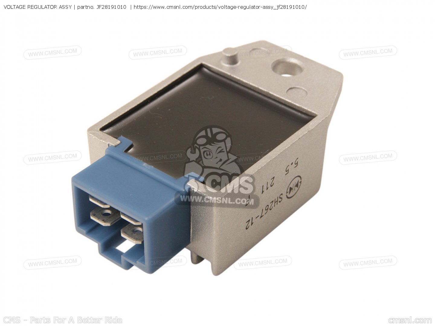 JF28191010: VOLTAGE REGULATOR ASSY Yamaha - buy the JF2-81910-10-00 at ...