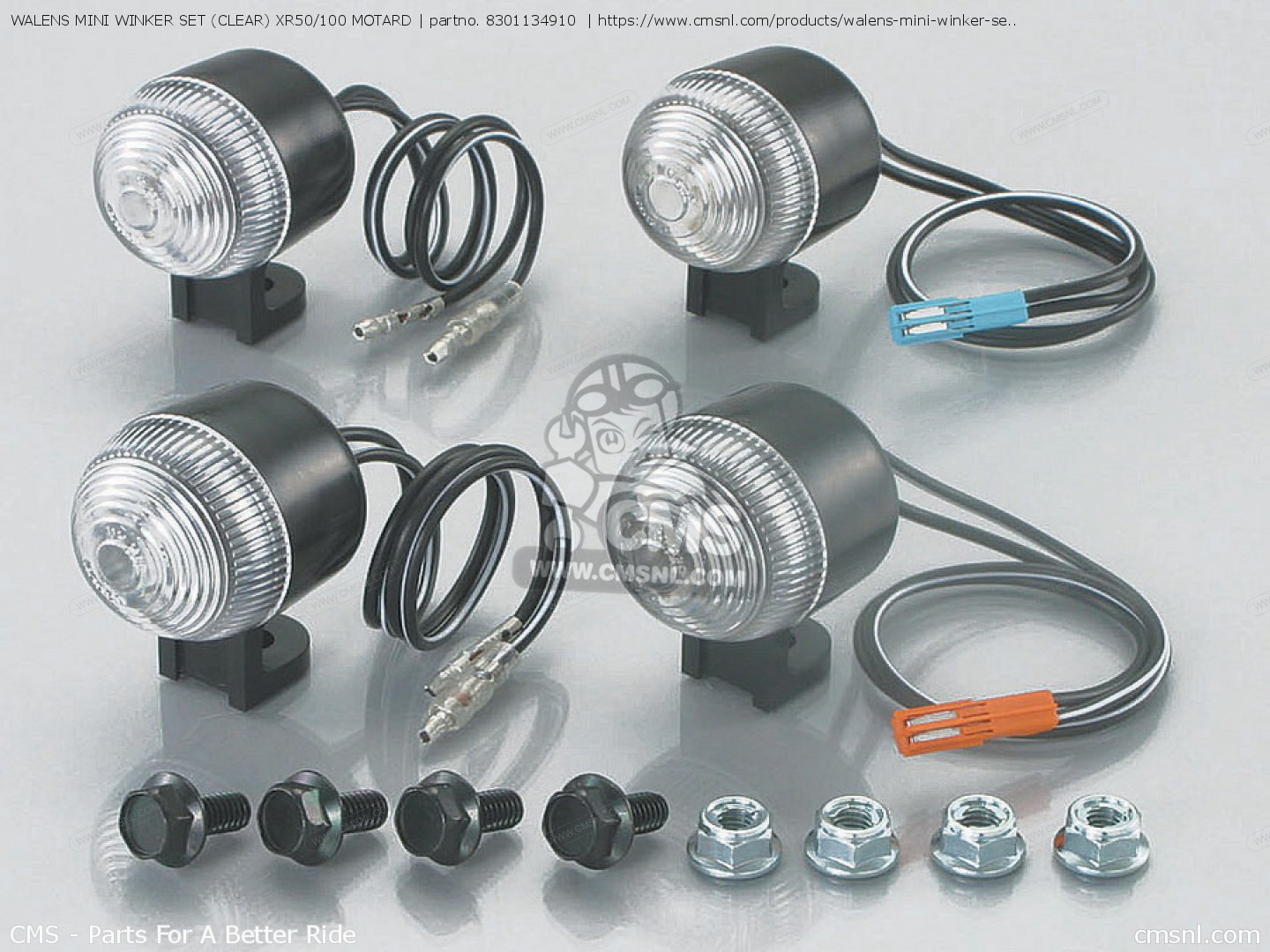 8301134910: WALENS MINI WINKER SET (CLEAR) XR50/100 MOTARD Kitaco - buy ...