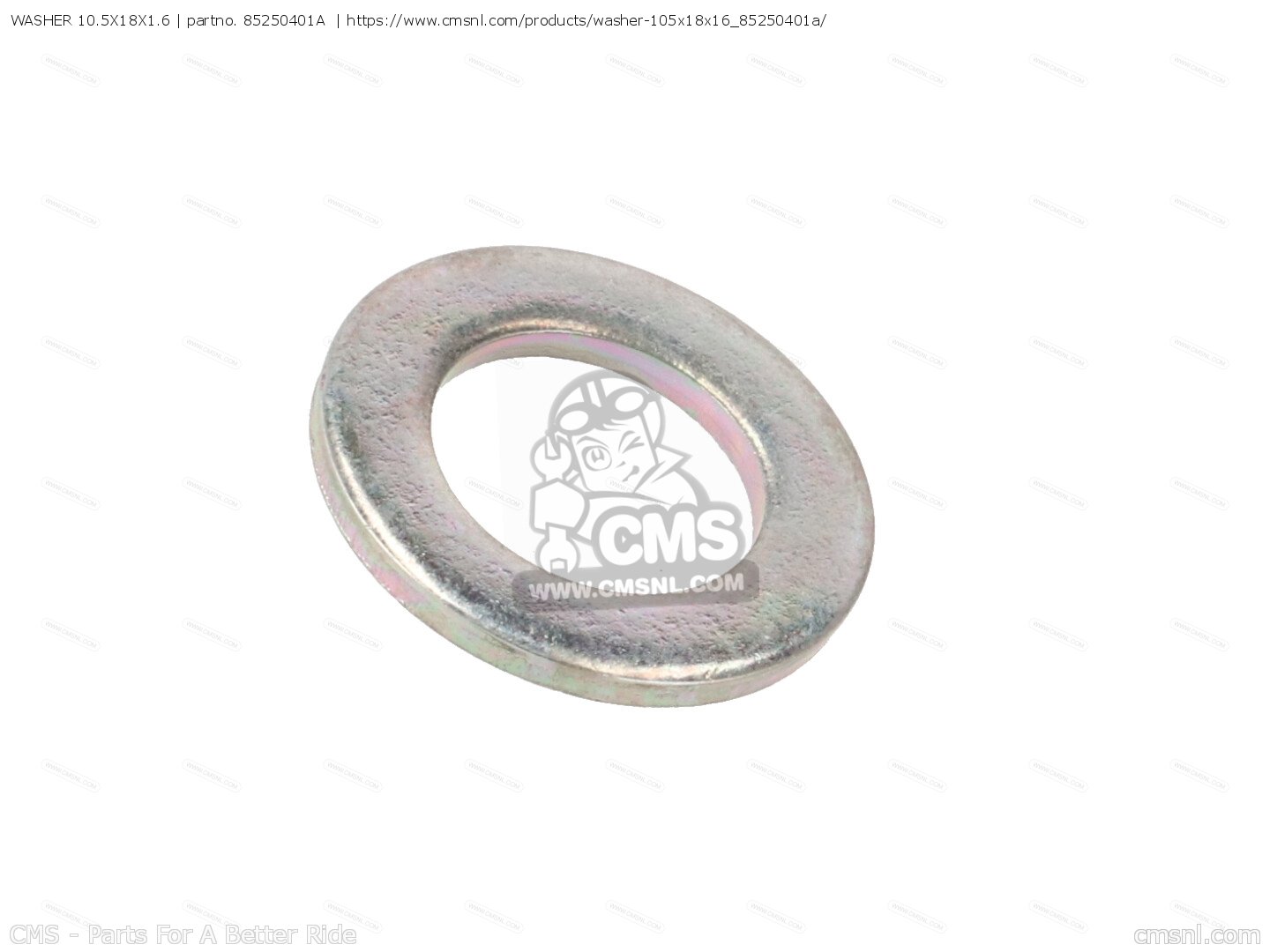 85250401A: WASHER 10.5X18X1.6 Ducati - buy the 85250401A at CMSNL