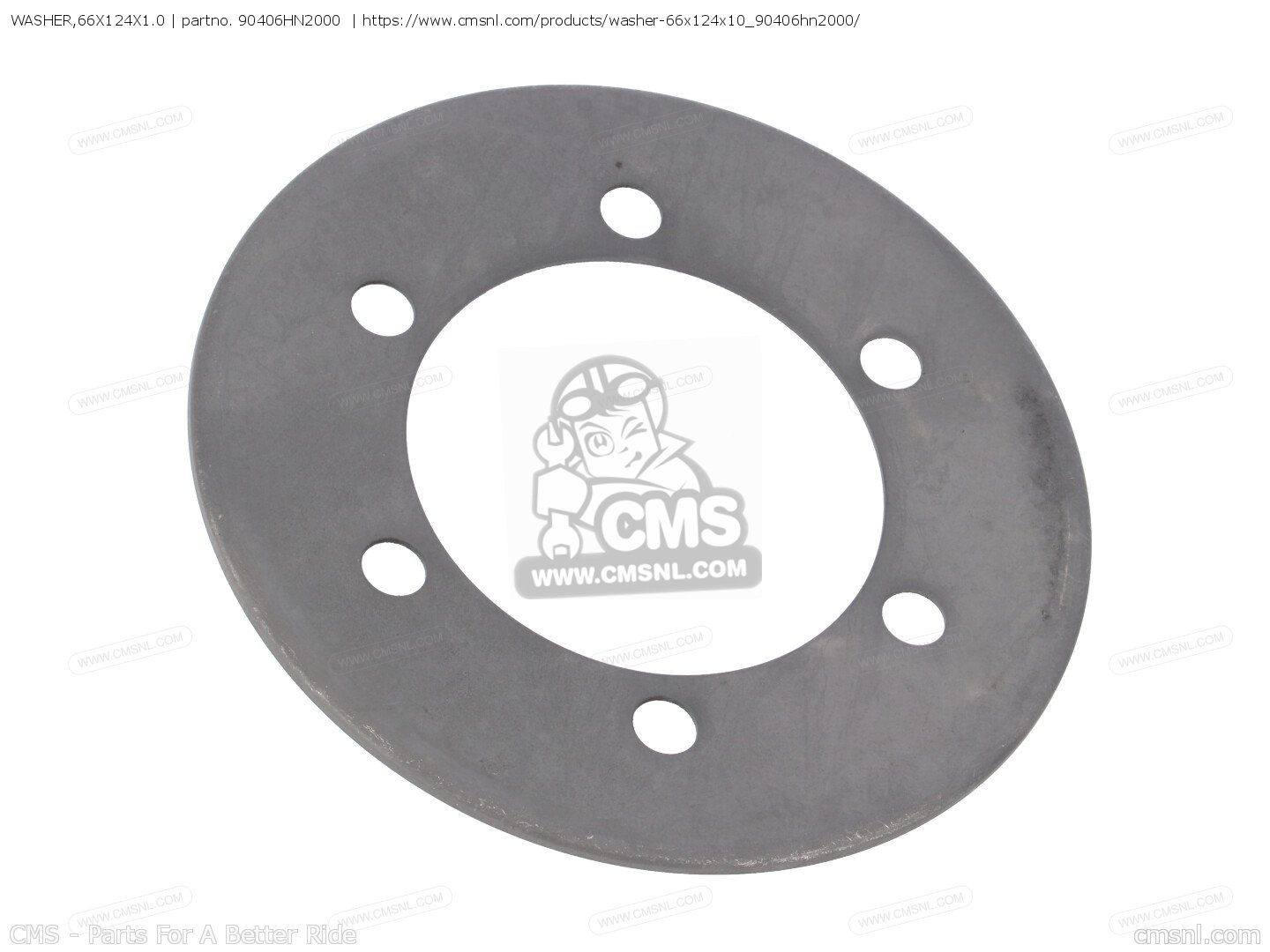 90406HN2000: Washer,66x124x1.0 Honda - buy the 90406-HN2-000 at CMSNL