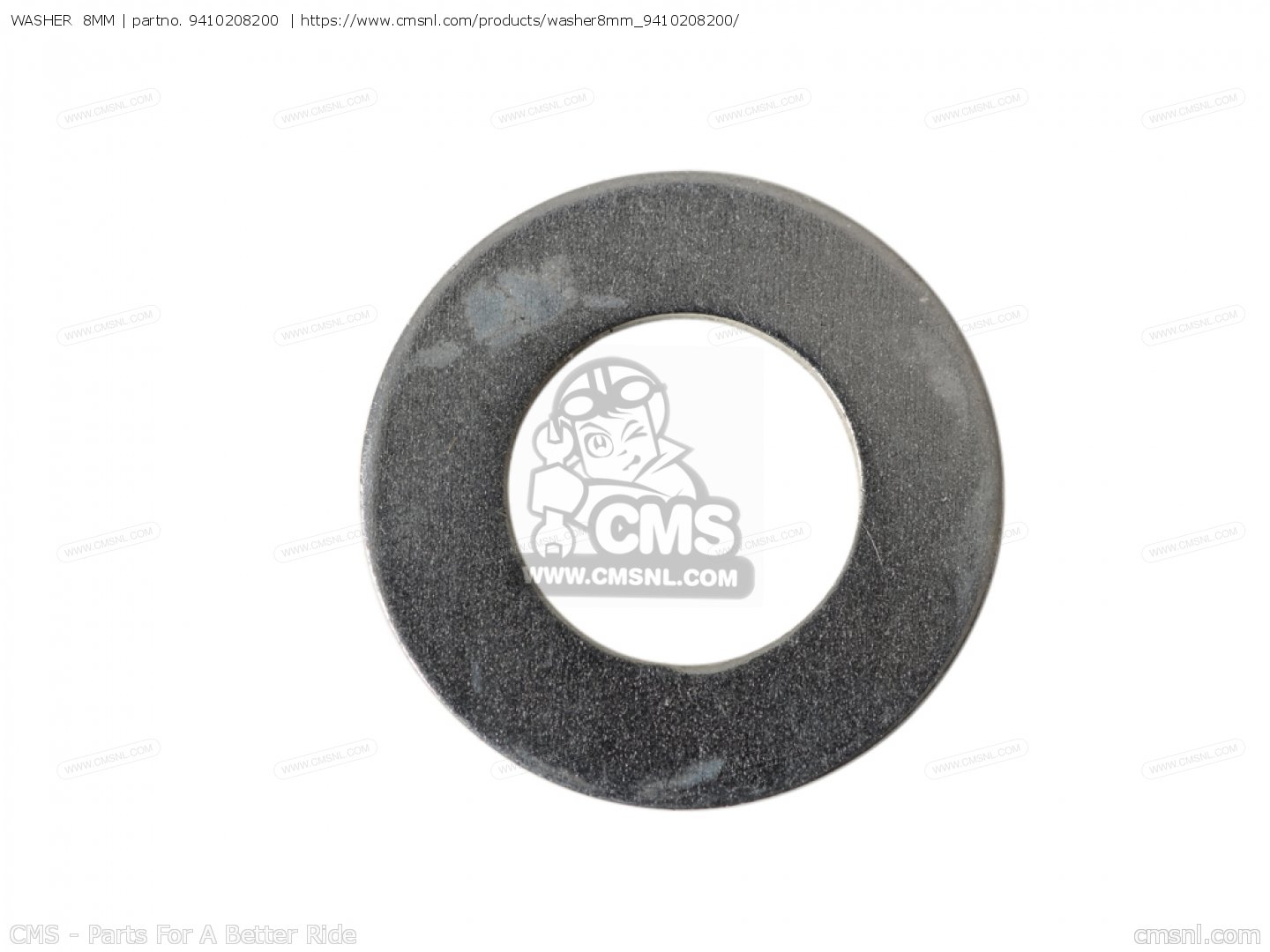 9410208200: WASHER 8MM Honda - buy the 94102-08200 at CMSNL