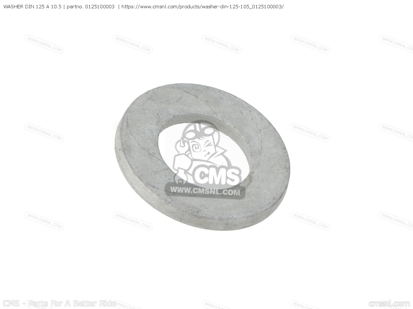 WASHER DIN 125 A 10.5 for 640 LC 4 - SILBER USA 1999 - order at CMSNL